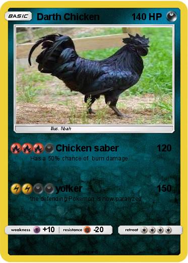Pokémon Darth Chicken 5 5 - Chicken saber - My Pokemon Card