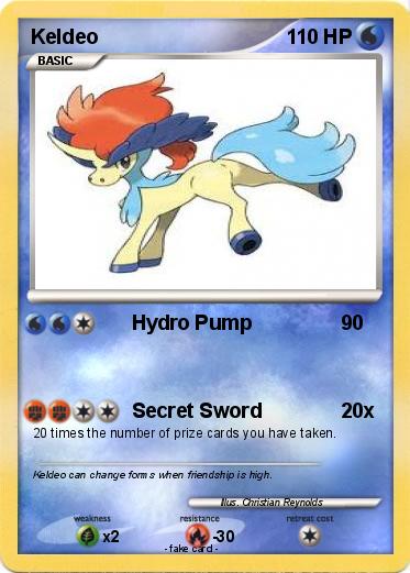 Pokémon Keldeo 367 367 - Hydro Pump - My Pokemon Card