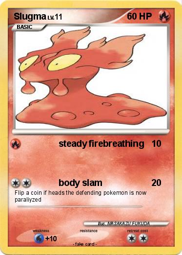 Pokémon Slugma 8 8 - steady firebreathing - My Pokemon Card