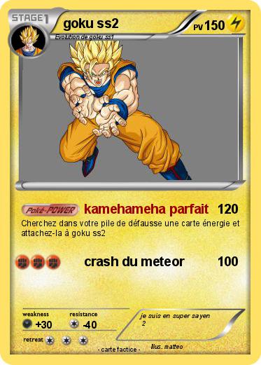Pokémon goku ss2 55 55 - kamehameha parfait - Ma carte Pokémon