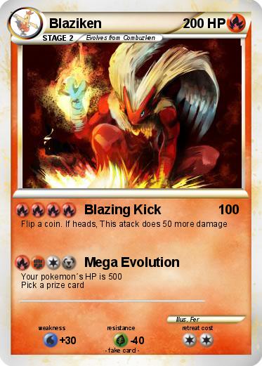 Pokémon Blaziken 512 512 - Blazing Kick - My Pokemon Card