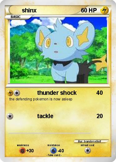 Pokémon shinx 101 101 - thunder shock - My Pokemon Card