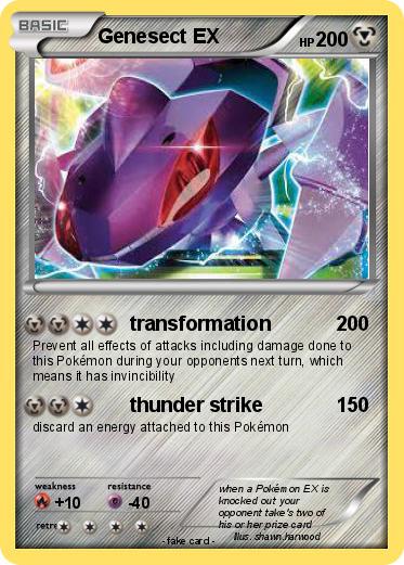 Pokémon Genesect EX 100 100 - transformation - My Pokemon Card