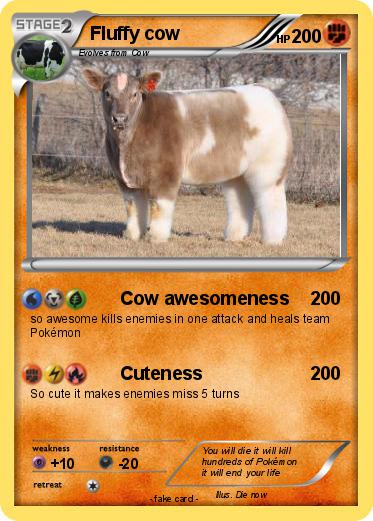 Pokémon Fluffy cow - Cow awesomeness - My Pokemon Card