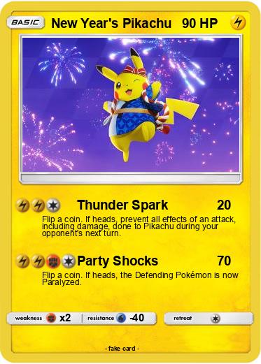 Pokémon New Year s Pikachu - Thunder Spark - My Pokemon Card