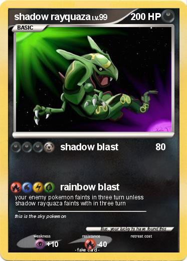 Pokémon shadow rayquaza 46 46 - shadow blast - My Pokemon Card