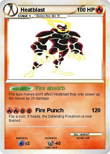 Pokémon Heatblast 46 46 - Fire absorb - My Pokemon Card