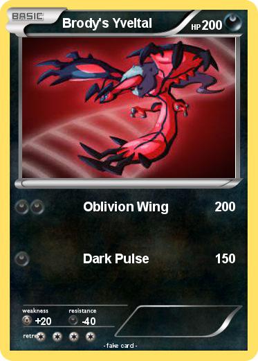Pokémon Brody s Yveltal - Oblivion Wing - My Pokemon Card