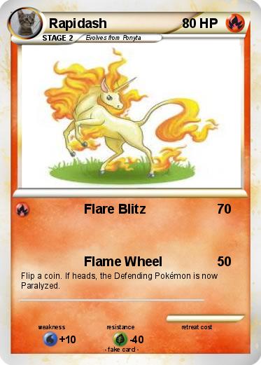 Pokémon Rapidash 112 112 - Flare Blitz - My Pokemon Card