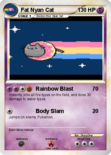 Pokémon Fat Nyan Cat 11 11 - Rainbow Blast - My Pokemon Card