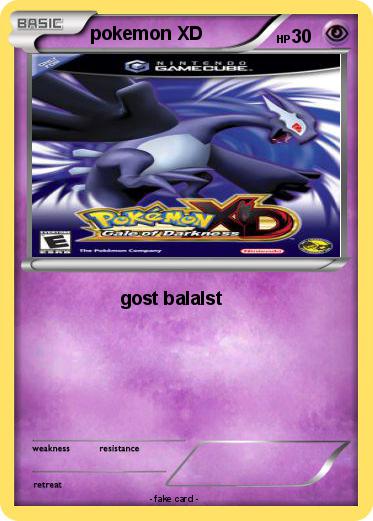 Pokémon pokemon XD 2 2 - gost balalst - My Pokemon Card