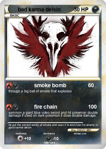 Pokémon bad karma delsin - smoke bomb - My Pokemon Card