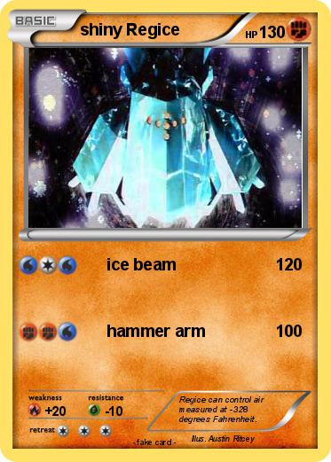 Pokémon shiny Regice 2 2 - ice beam - My Pokemon Card