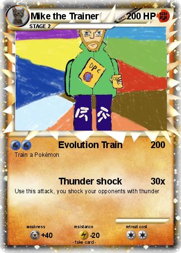 Pokémon Mike the Trainer - Evolution Train - My Pokemon Card