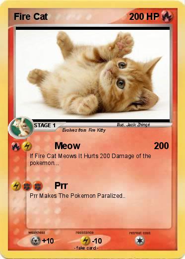 Pokémon Fire Cat 104 104 - Meow - My Pokemon Card