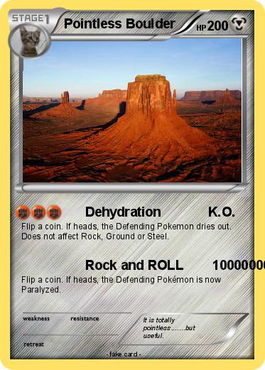 Pokémon Pointless Boulder - Dehydration K.O. - My Pokemon Card