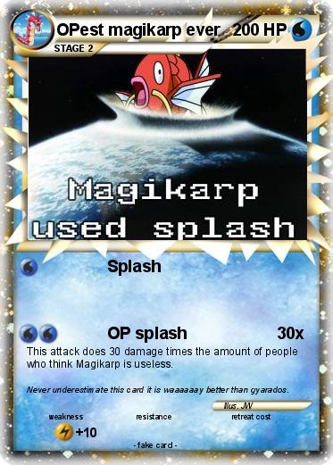 Pokémon OPest magikarp ever - Splash - My Pokemon Card