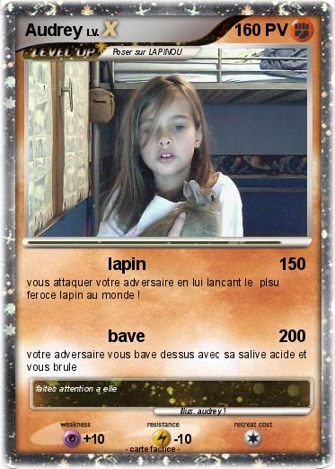 Pokémon Audrey 52 52 - lapin - Ma carte Pokémon