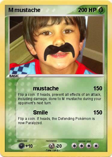 Pokémon M mustache 1 1 - mustache - My Pokemon Card