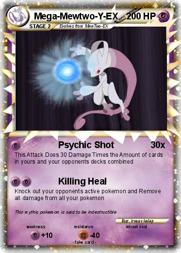 Pokémon Mega Mewtwo Y EX 11 11 - Psychic Shot - My Pokemon Card