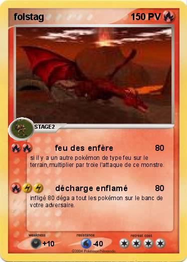 Pokémon folstag - feu des enfère - Ma carte Pokémon