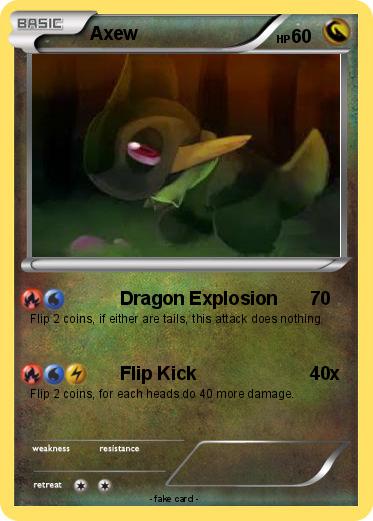 Pokémon Axew 302 302 - Dragon Explosion - My Pokemon Card