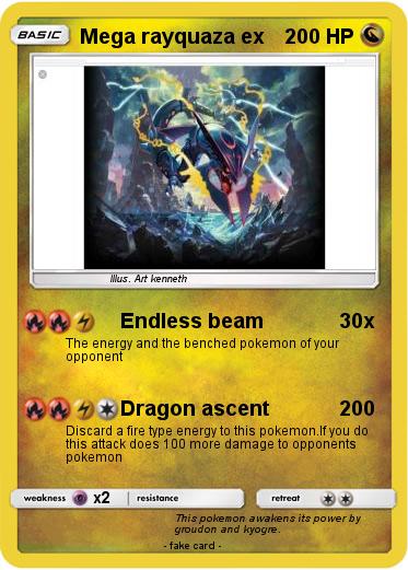 Pokémon Mega rayquaza ex 124 124 - Endless beam - My Pokemon Card