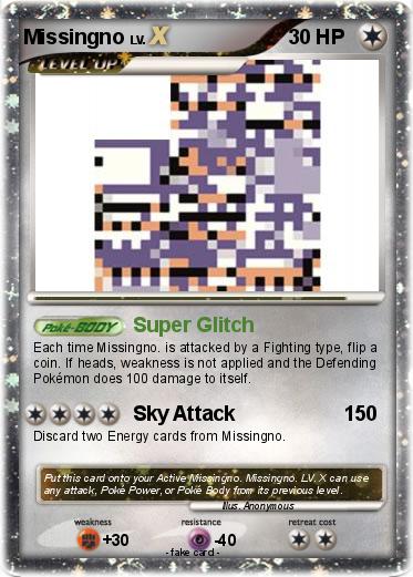 Pokémon Missingno 1785 1785 - Super Glitch - My Pokemon Card