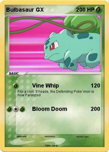 Pokémon Bulbasaur GX 1 1 - Vine Whip - My Pokemon Card