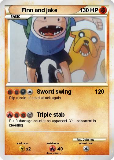 Pokémon Finn and jake 257 257 - Sword swing - My Pokemon Card
