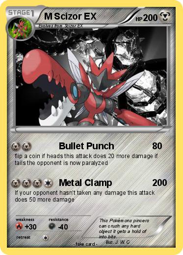 Pokémon M Scizor EX 15 15 - Bullet Punch - My Pokemon Card