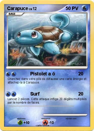 Pokémon Carapuce 134 134 - Pistolet a ô - Ma carte Pokémon