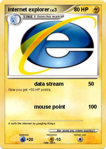 Pokémon internet explorer 119 119 - data stream - My Pokemon Card