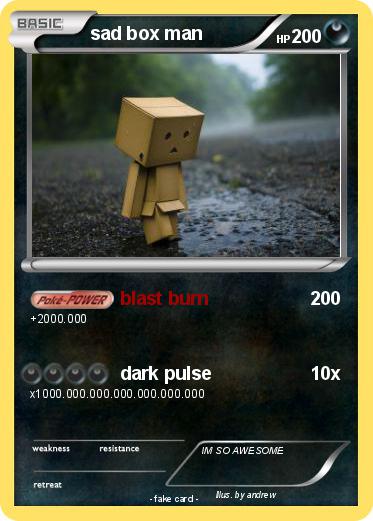 Pokémon sad box man - blast burn - My Pokemon Card