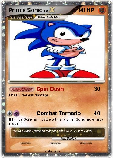 Pokémon Prince Sonic - Spin Dash - My Pokemon Card