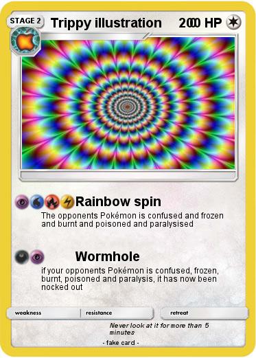 Pokémon Trippy illustration - Rainbow spin - My Pokemon Card