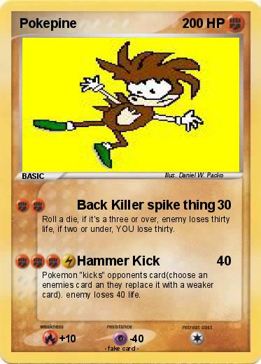 Pokémon Pokepine - Back Killer spike thing - My Pokemon Card
