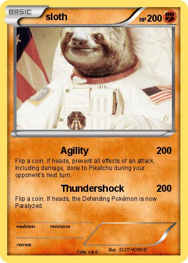 Pokémon sloth 136 136 - Agility - My Pokemon Card