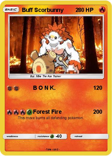 Pokémon Buff Scorbunny 2 2 - B O N K. - My Pokemon Card