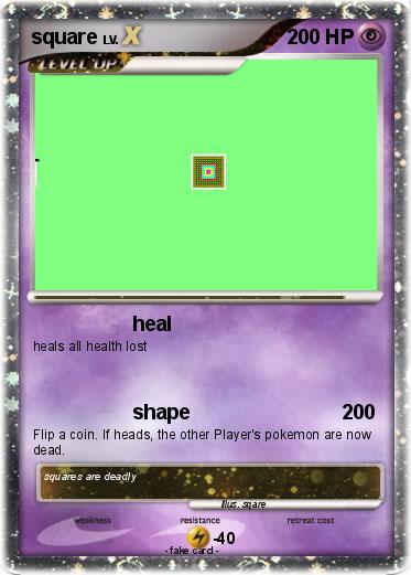 Pokémon square 22 22 - heal - My Pokemon Card