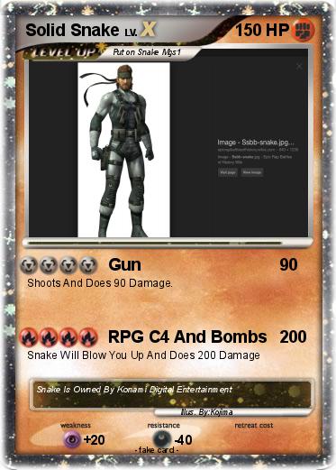 Pokémon Solid Snake 122 122 - Gun - My Pokemon Card