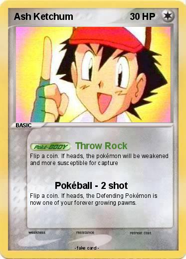 Pokémon Ash Ketchum 189 189 - Throw Rock - My Pokemon Card