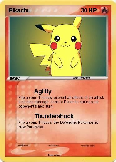 Pokémon Pikachu 15553 15553 - Agility - My Pokemon Card
