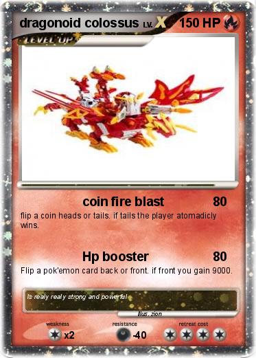 Pokémon dragonoid colossus 3 3 - coin fire blast - My Pokemon Card