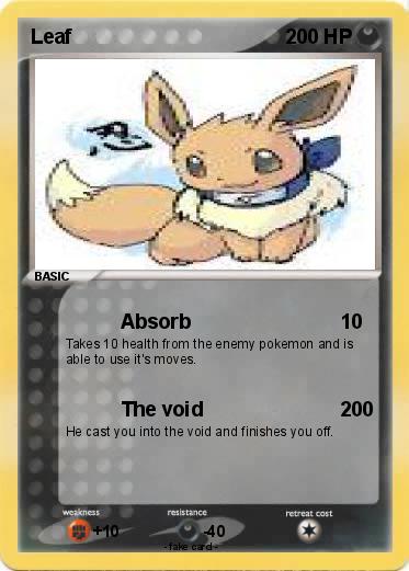 Pokémon Leaf 224 224 - Absorb - My Pokemon Card