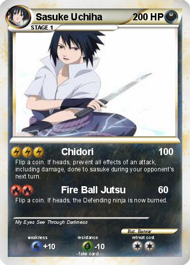 Pokémon Sasuke Uchiha 334 334 - Chidori - My Pokemon Card