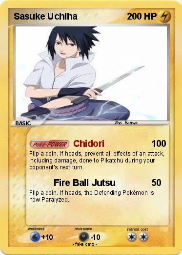 Pokémon Sasuke Uchiha 333 333 - Chidori - My Pokemon Card