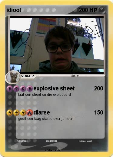 Pokémon idioot 3 3 - explosive sheet - My Pokemon Card