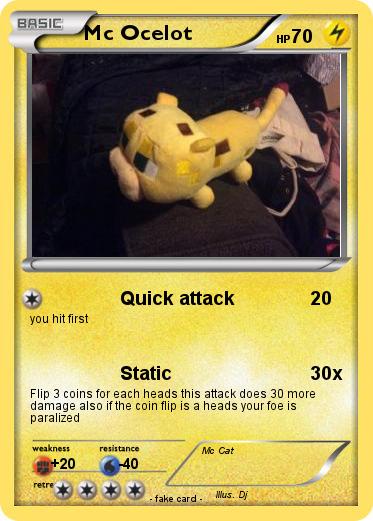 Pokémon Mc Ocelot - Quick attack - My Pokemon Card