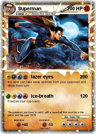 Pokémon Superman 648 648 - lazer eyes - My Pokemon Card